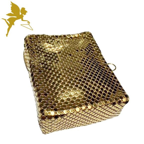 Whiting & Davis | Bags | Vintage Whiting Davis 94s Gold Mesh Zippered ...